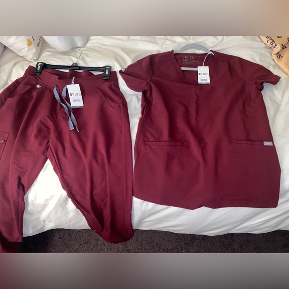 Figs | Other | Figs Maroon Scrub Set | Poshmark